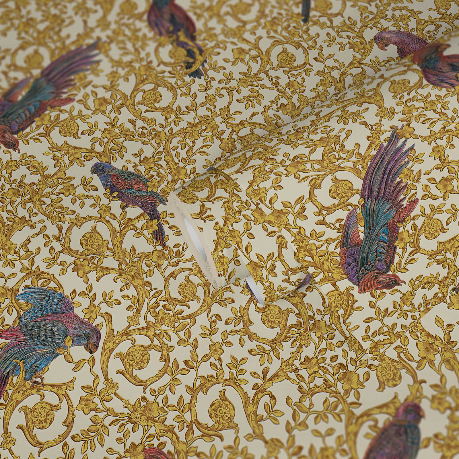 VERSACE Home wallpaper paradise birds & golden accents | 3796370532