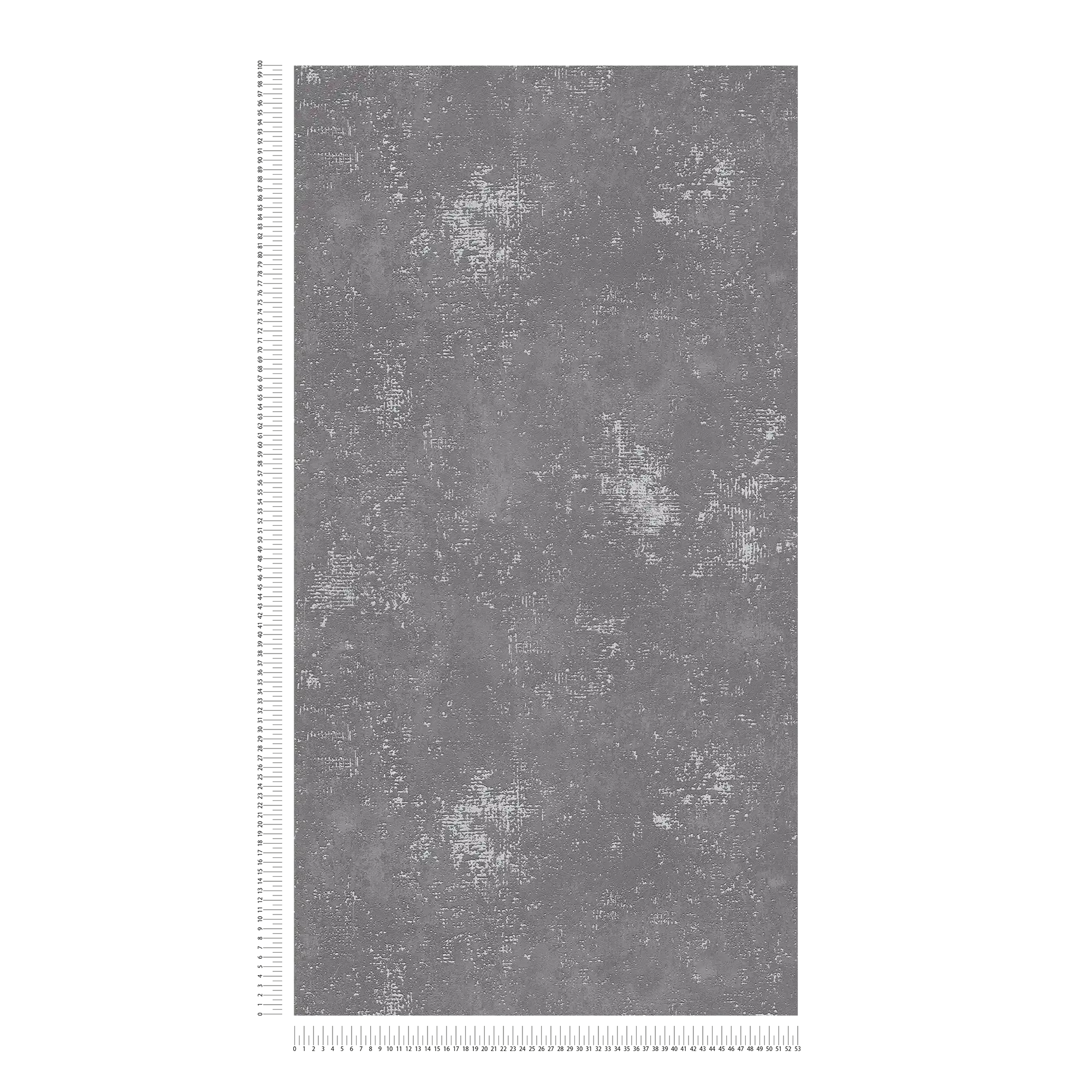 Dark grey plaster optic wallpaper • metallic structure design