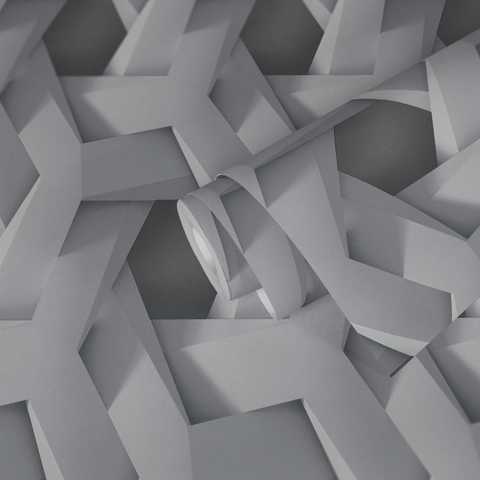3D wallpaper grey graphic pattern with concrete look