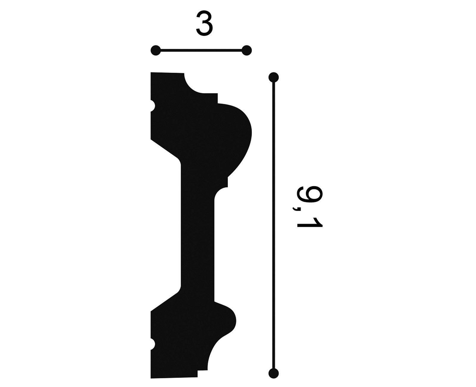 Moldura de pared clásica - Rayy P9010F » comprar en línea | A.S.