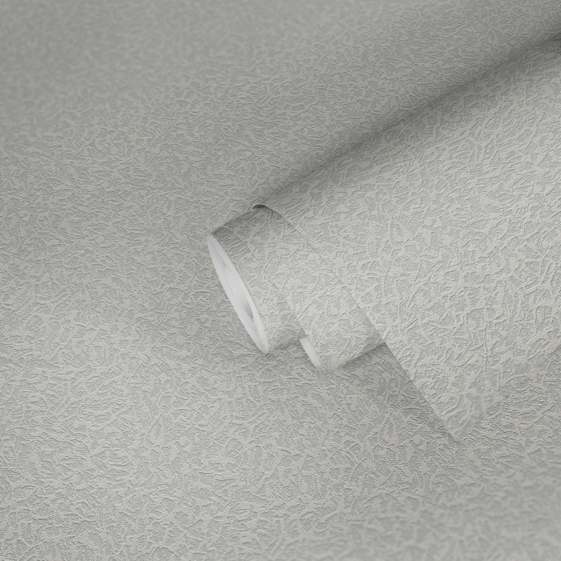 Structured wallpaper with natural texture effect - white
