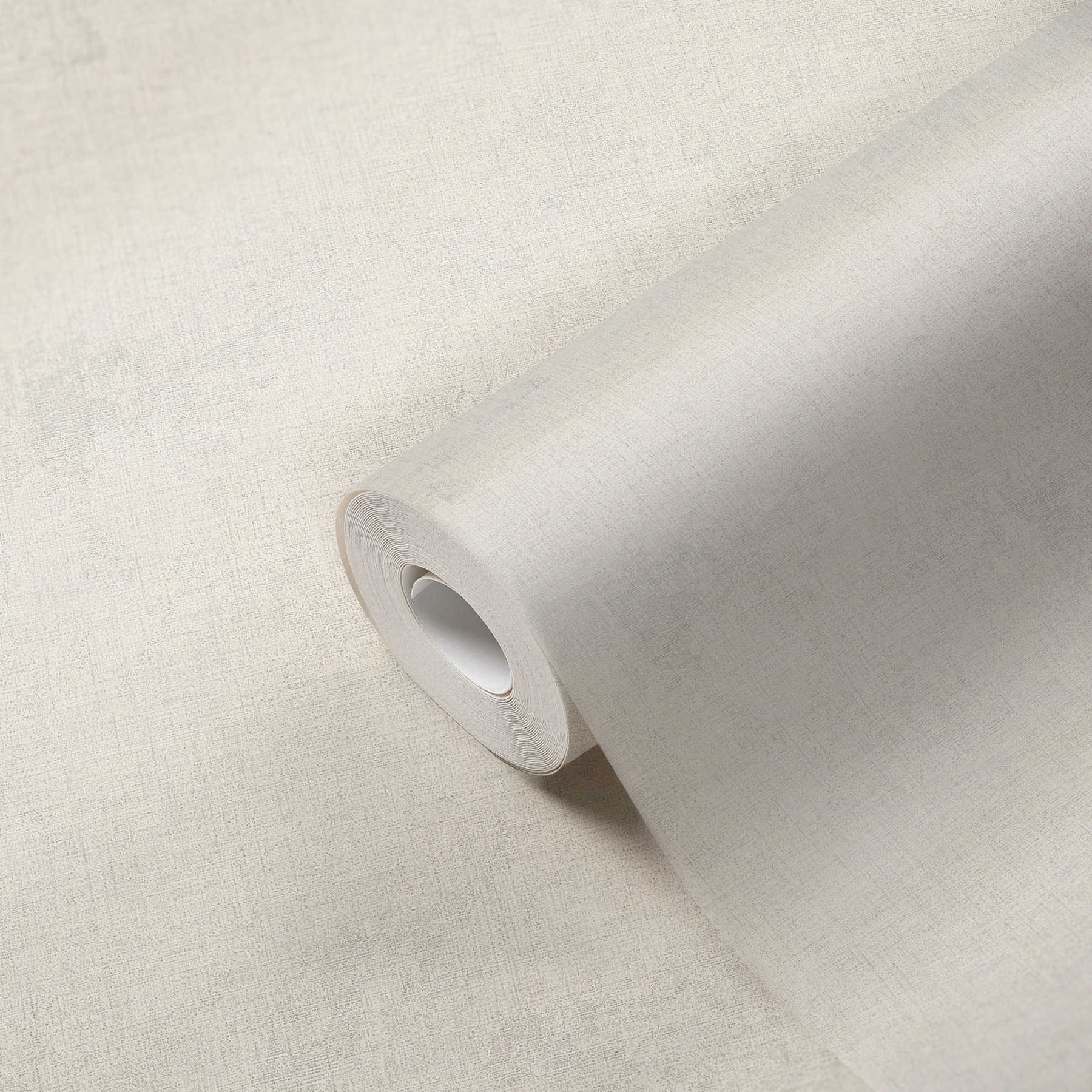 Linen-look wallpaper plain - neutral | 3875374307 | A.S.